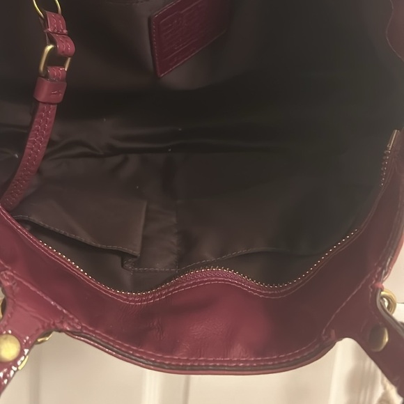 Coach | Bags | Shiny Purple Madison Coach Raspberry Handbag | Poshmark